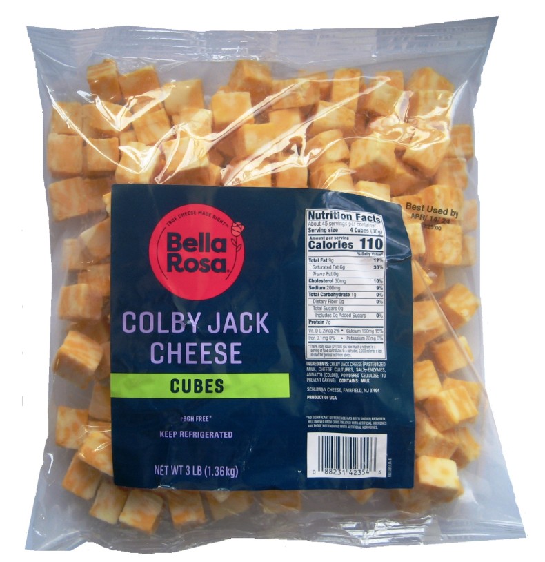 Colby/Jack Cheese Cubes - 4/3lb | McGregor's Garden
